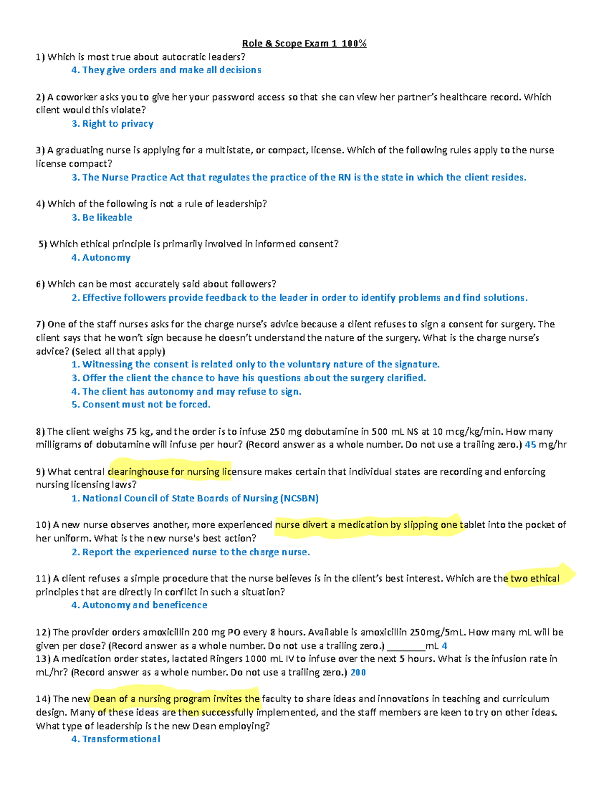 RSQL-Exam-1 copy - practice - Role & Scope Exam 1 100% Which is most ...