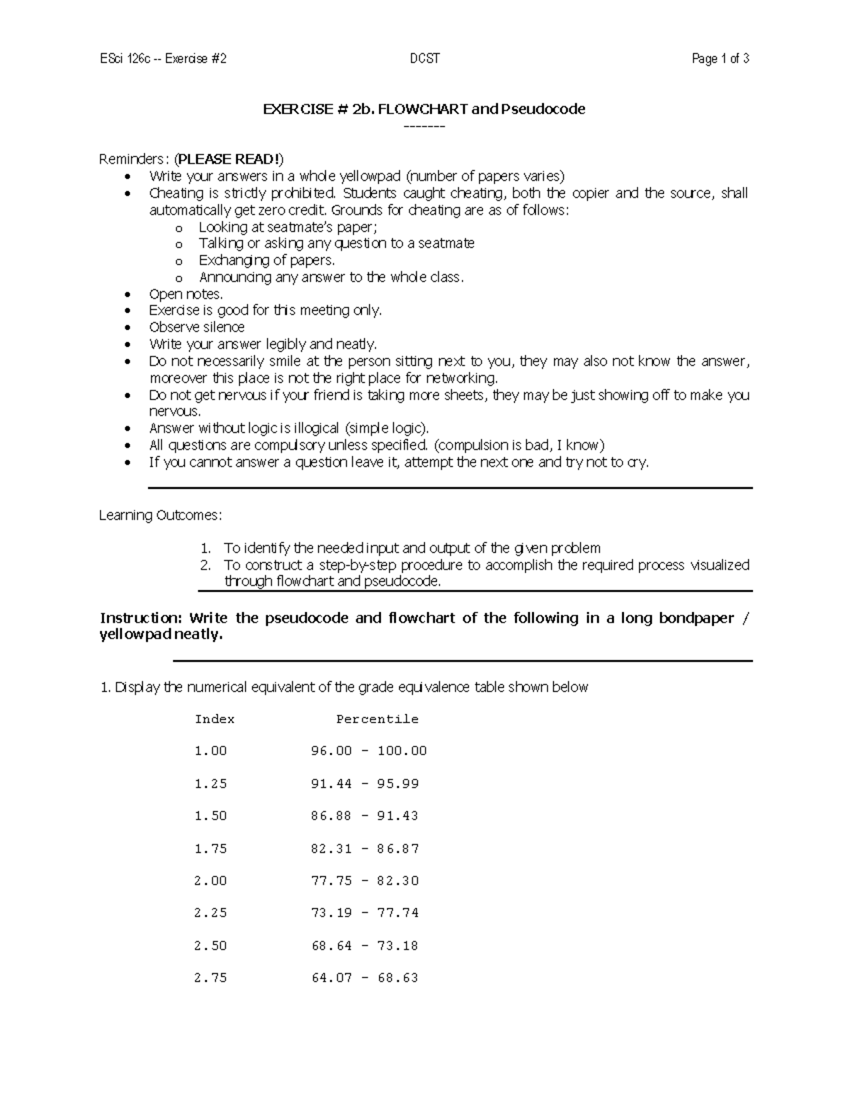Exercise-2b - Lecture notes 1 - ESci 126c - Exercise # 2 DCST Page 1 of ...