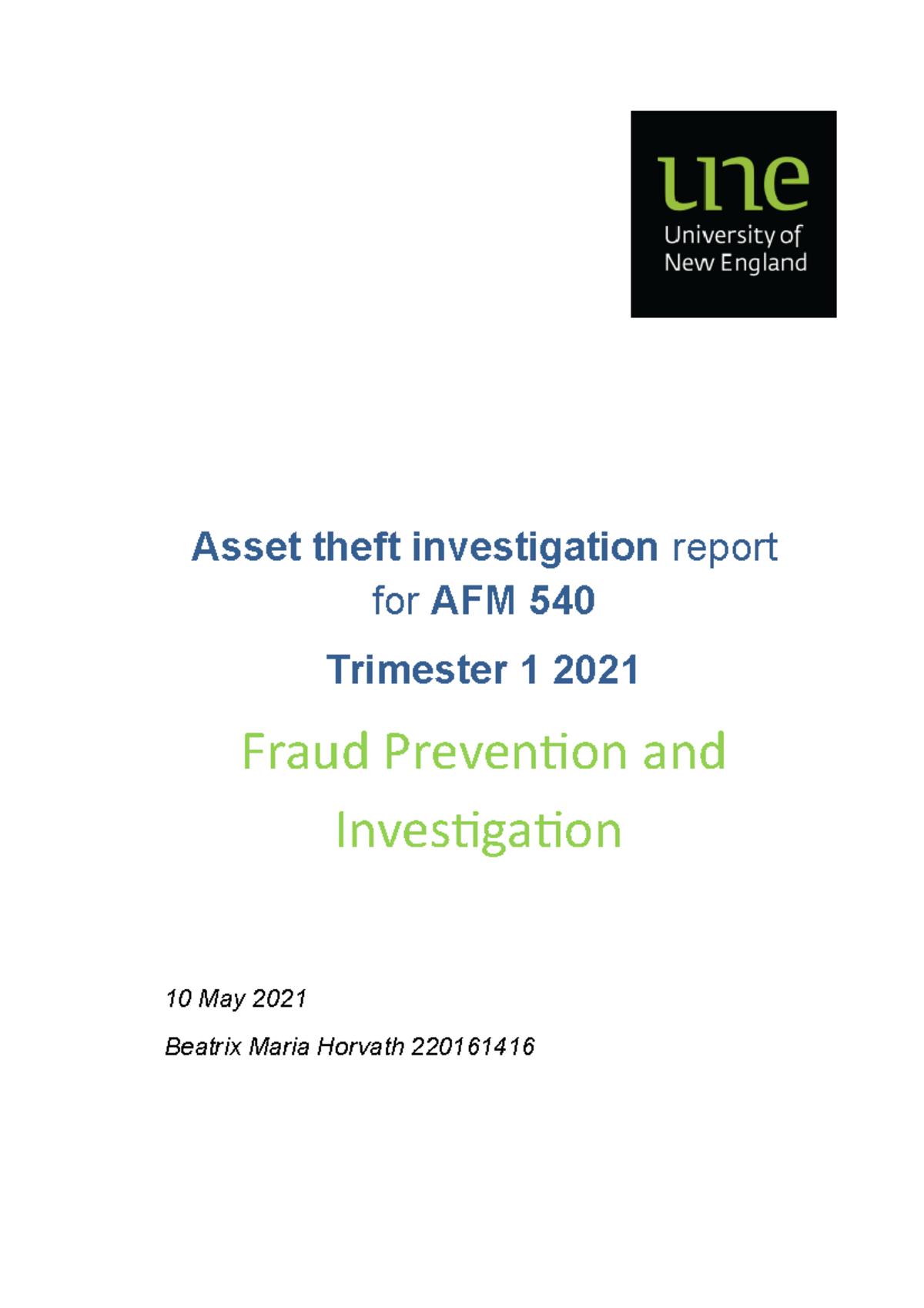 Asset Theft Investigation Report - Asset theft investigation report for ...