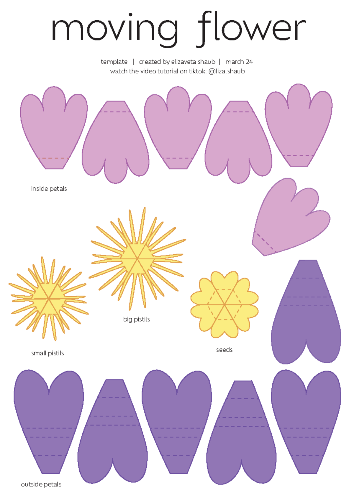Moving flower template-7 - Historia del Arte - moving flower small ...