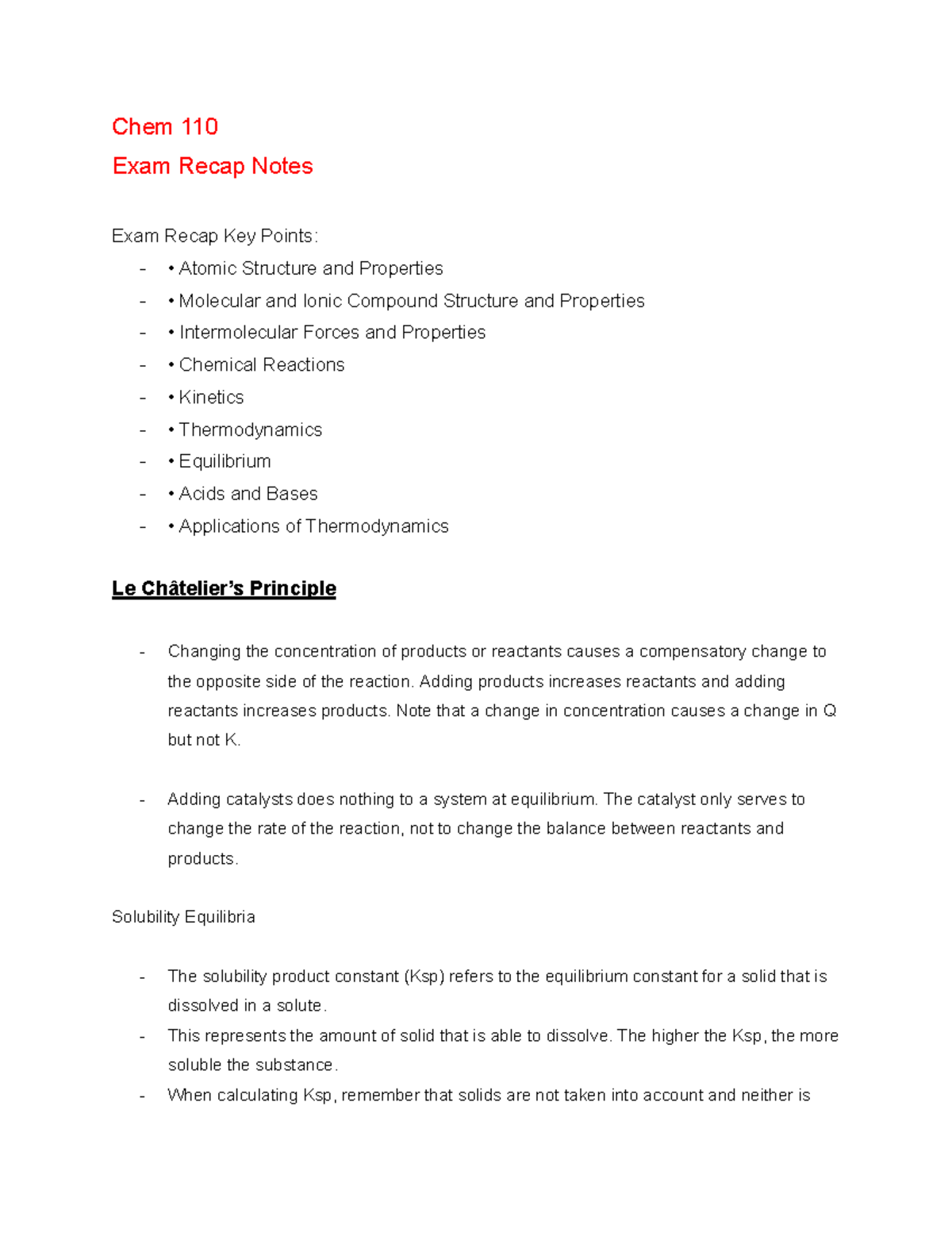 1.43 Chemistry 110 Summary Notes - Google Docs - Chem 110 Exam Recap ...