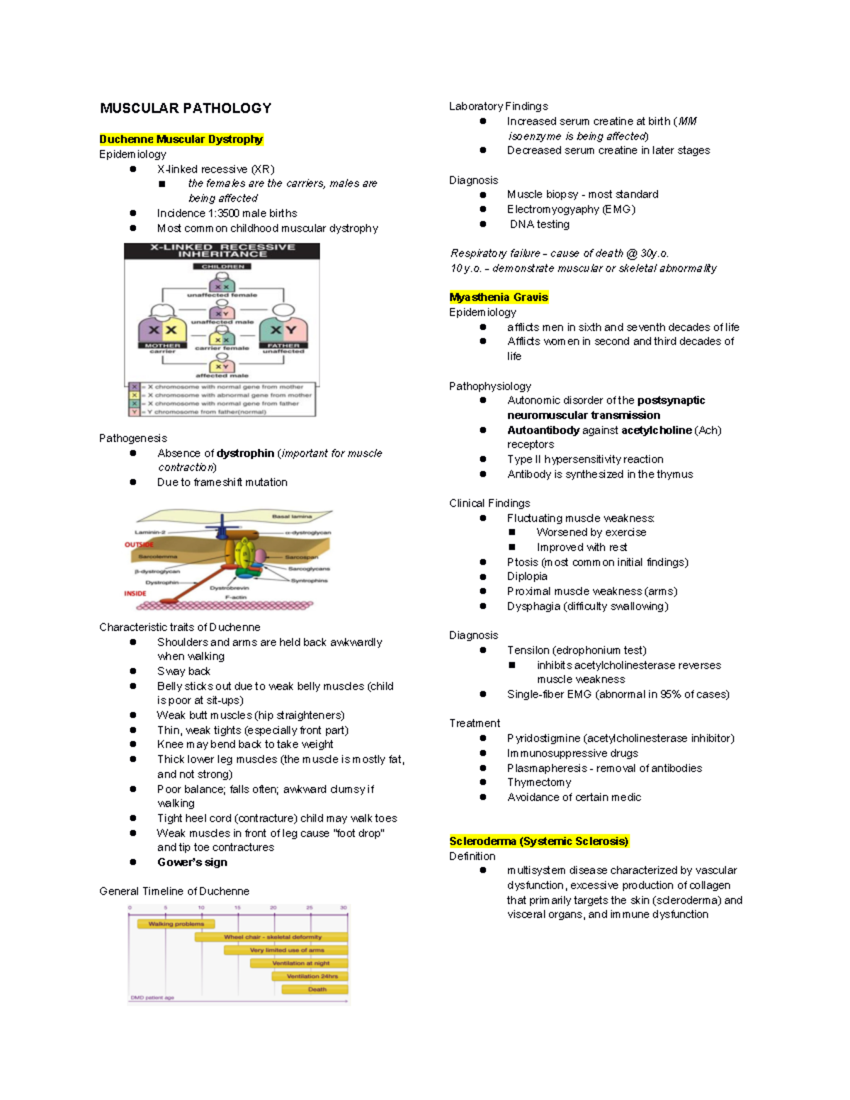 DMD, MG, Sleroderma - MUSCULAR PATHOLOGY DuchenneMuscularDystrophy ...