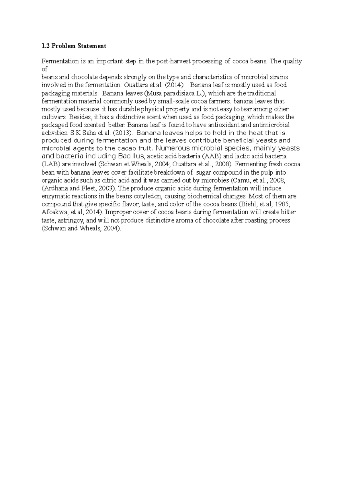 Problem statement updating-1 - Biochemistry - KNUST - Studocu