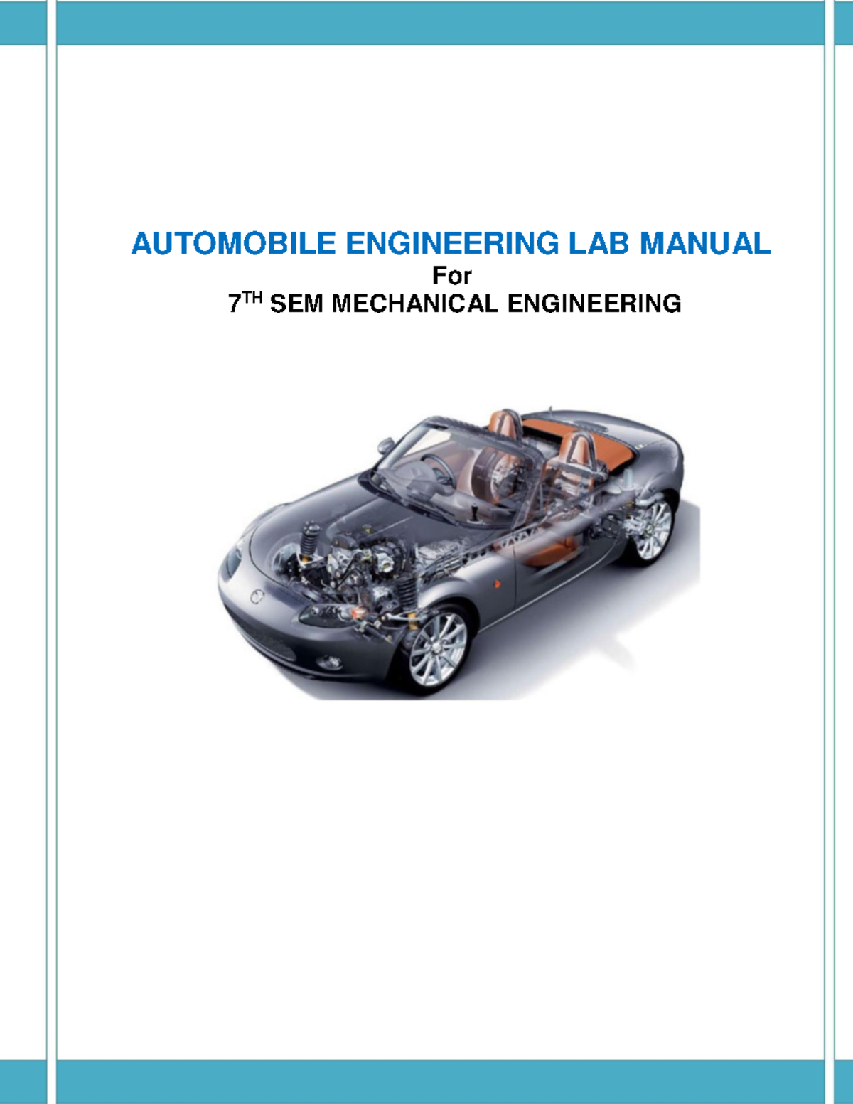 Ae lab manual - AUTOMOBILE ENGINEERING LAB MANUAL For 7 TH SEM ...