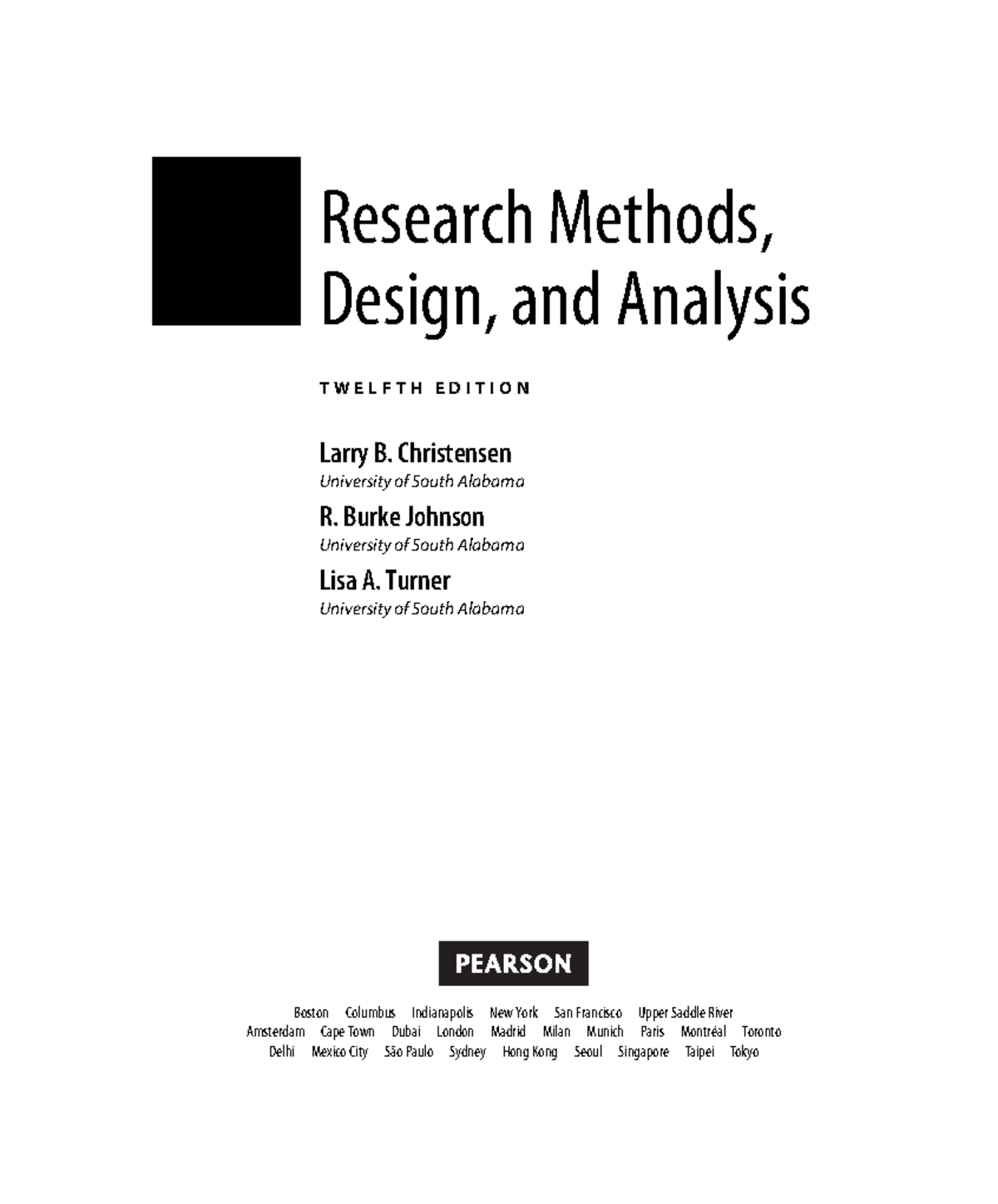 Experimental design - Research Methods, Design, and Analysis T W E L F ...