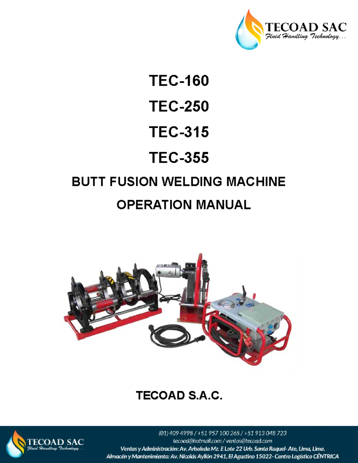 Tec 160-355 - manual de equipos de termofusion - TEC- TEC- TEC- TEC ...