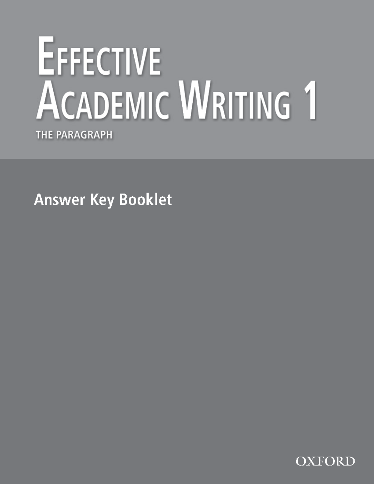 371406830 Effective Academic Writing 1 Answer Key pdf - 2 Answer Key ...