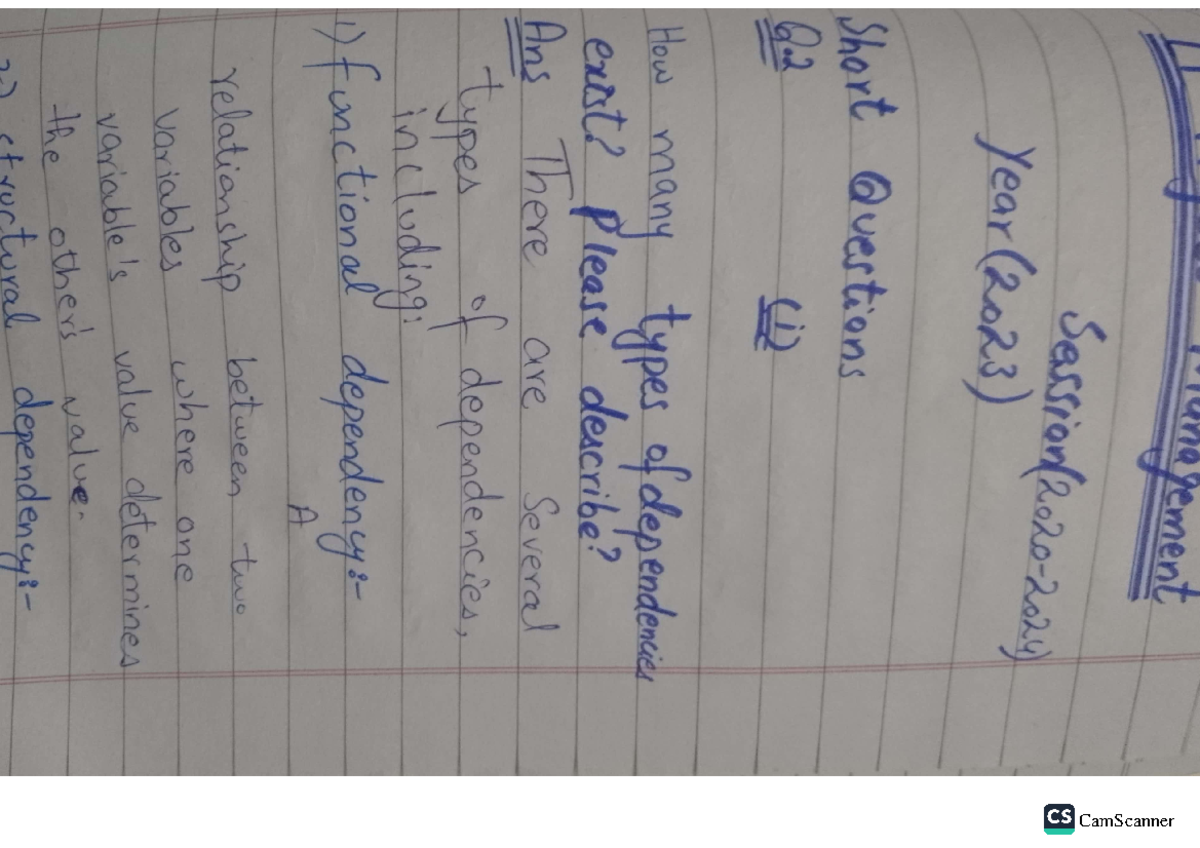 IT project management past paper session (2020 2024)year (2023 ...