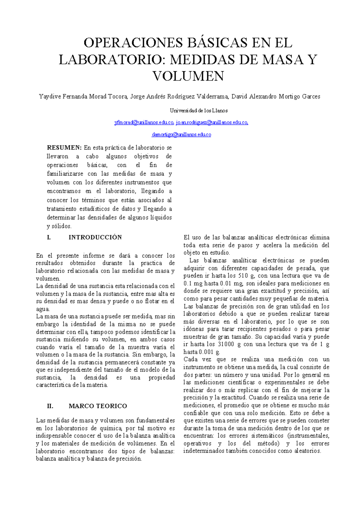 Formato IEEE para presentacion del informe de laboratorio - OPERACIONES BÁSICAS EN EL ...