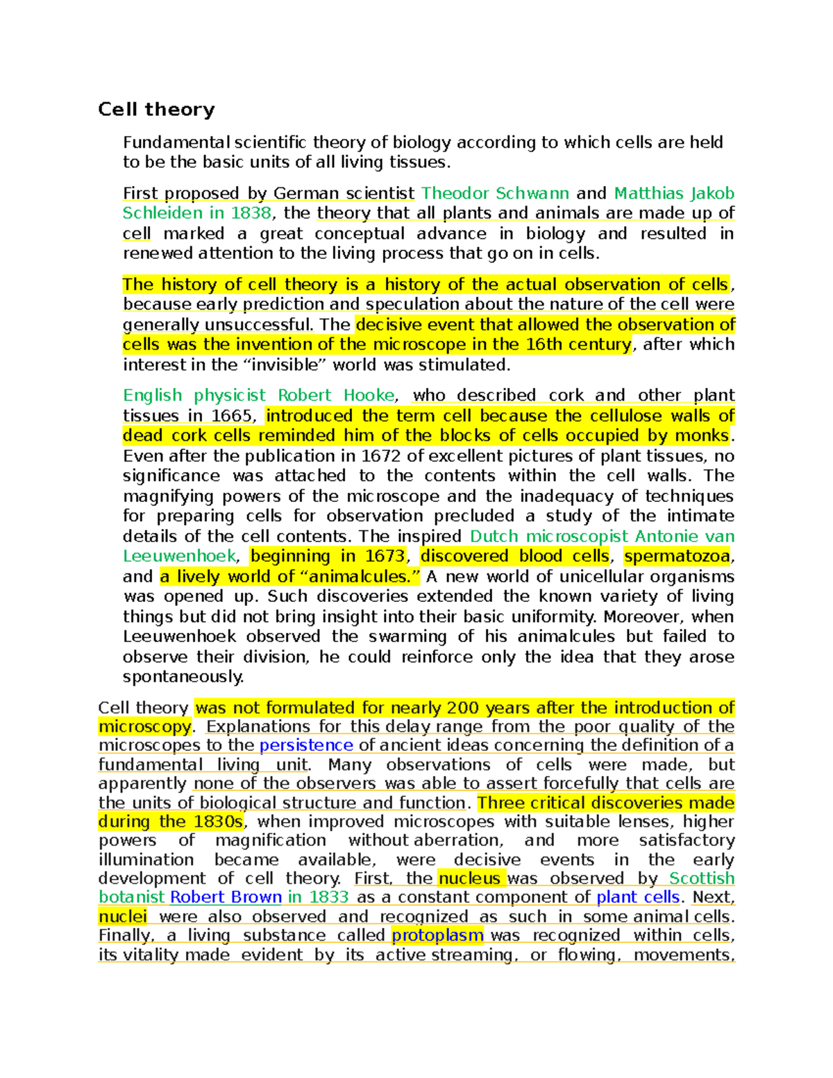 CELL Theory - Cell theory Fundamental scientific theory of biology ...