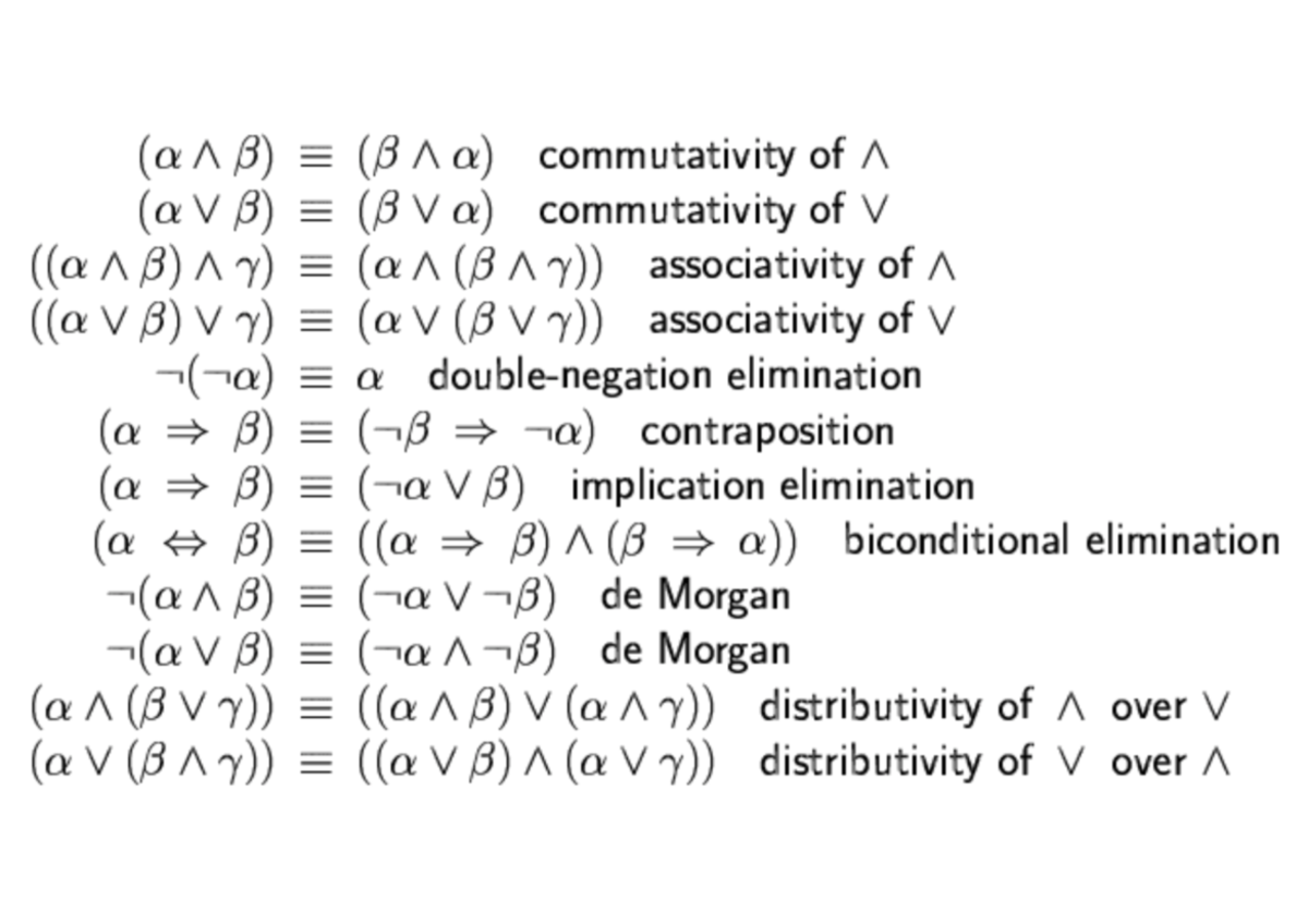 Logical Equiv - CS3244 - Studocu