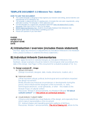 5-2 Template outline for milestone two - TEMPLATE DOCUMENT: 5-2 ...
