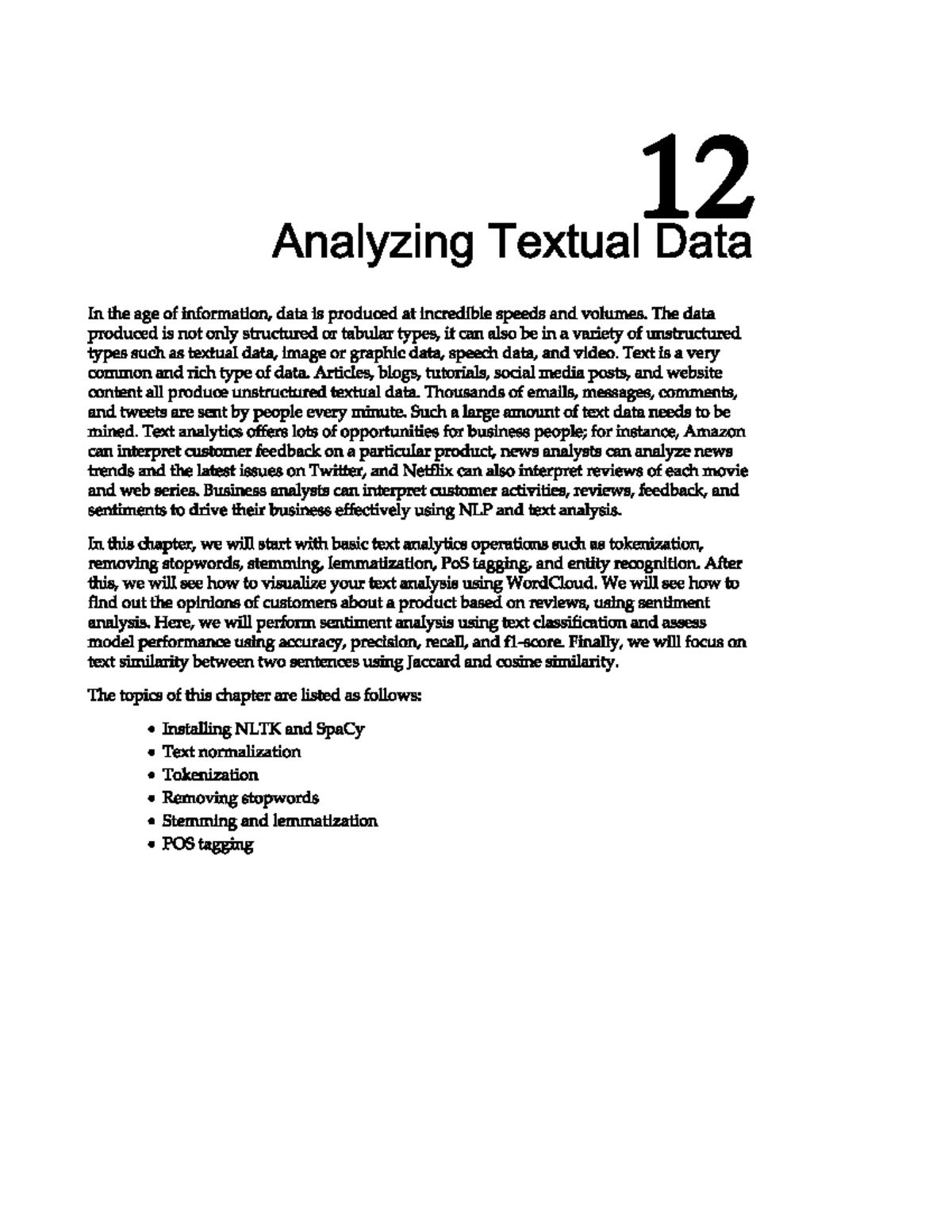 C12 ptdlcb - ddugshf - 12 Analyzing Textual Data In the age of ...