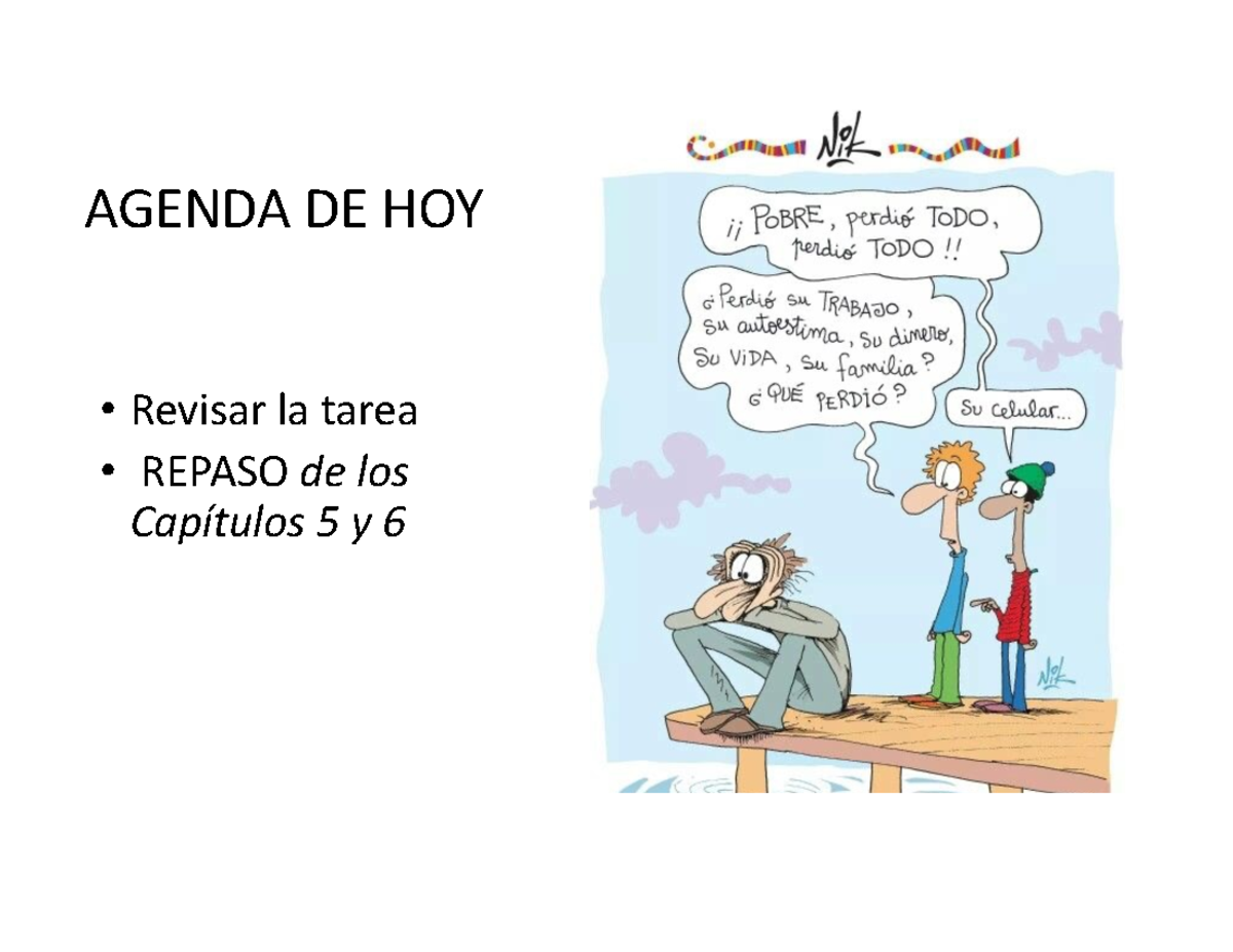 2. Repaso para el examen parcial AU22 v2 - SPANISH 1102 - AGENDA DE HOY ...