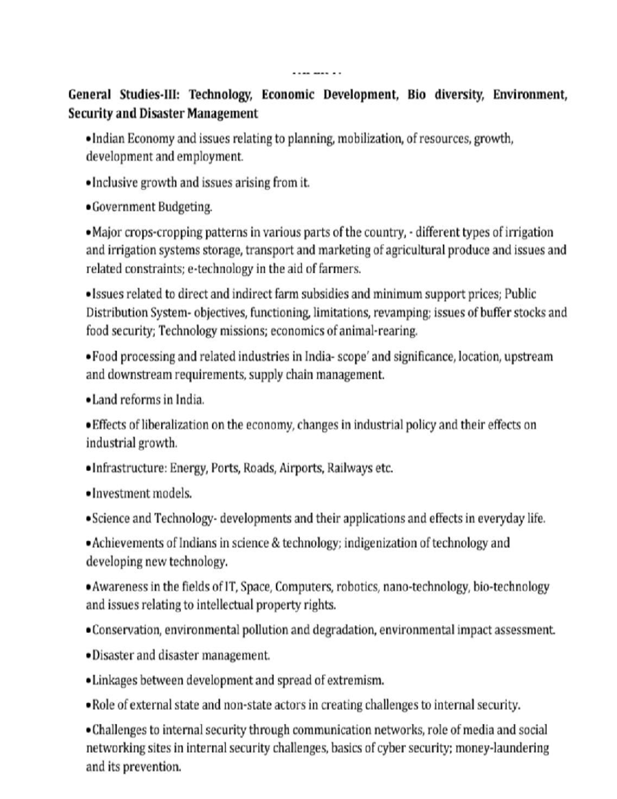 Gs3 - ...... - General Technology, Economic Development, Bio diversity, Environment, Security ...