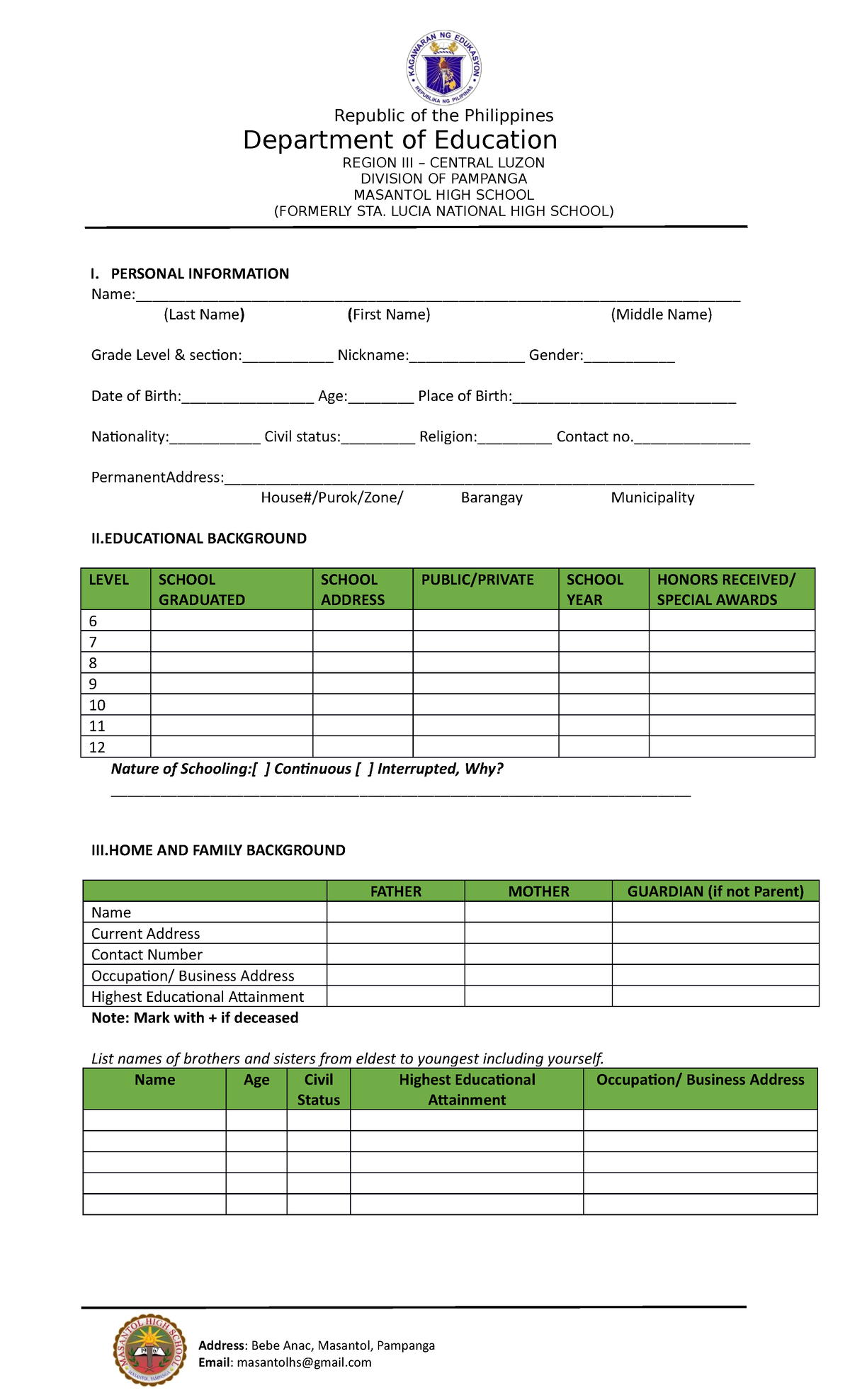 Individual- Inventory- Report - Republic of the Philippines Department ...