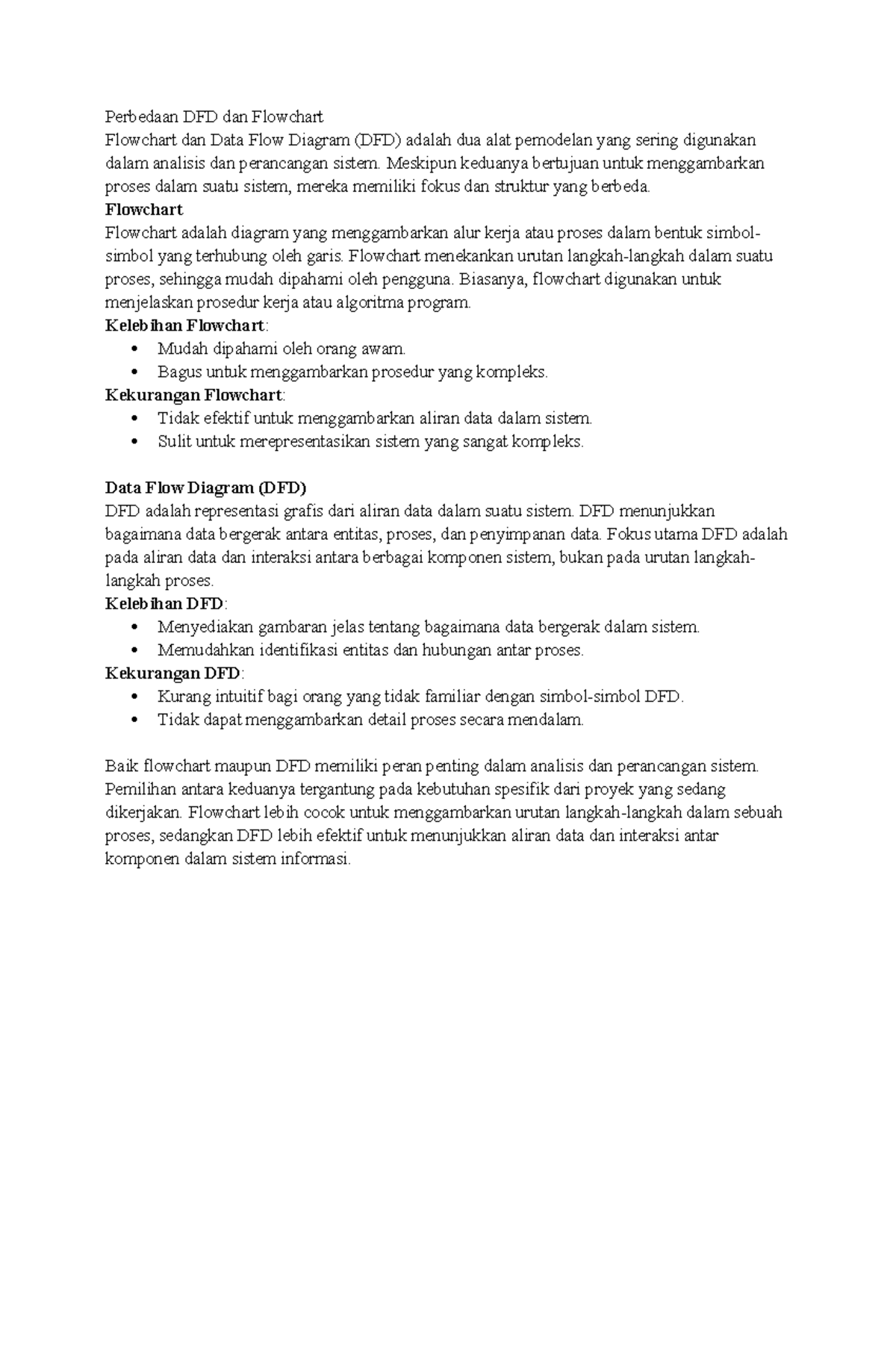 Perbedaan DFD dan Flowchart - Perbedaan DFD dan Flowchart Flowchart dan ...