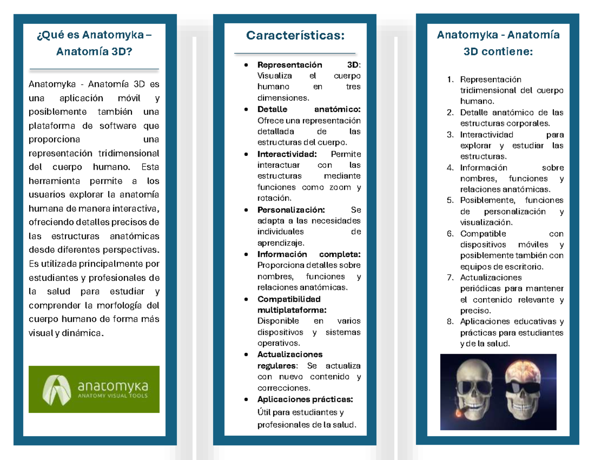 Tabla 2 - jsoso - ¿Qué es Anatomyka – Anatomía 3D? Anatomyka - Anatomía ...