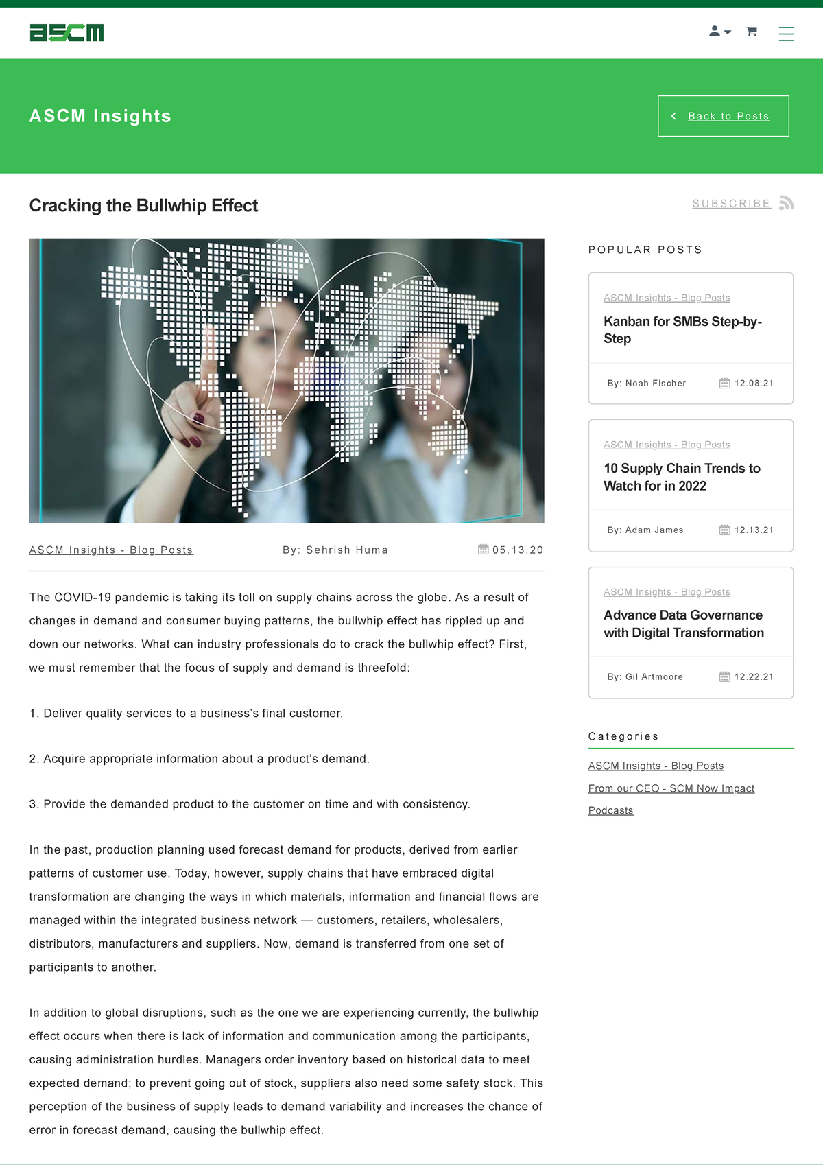 Cracking the Bullwhip Effect - ASCM Insights Cracking the Bullwhip ...