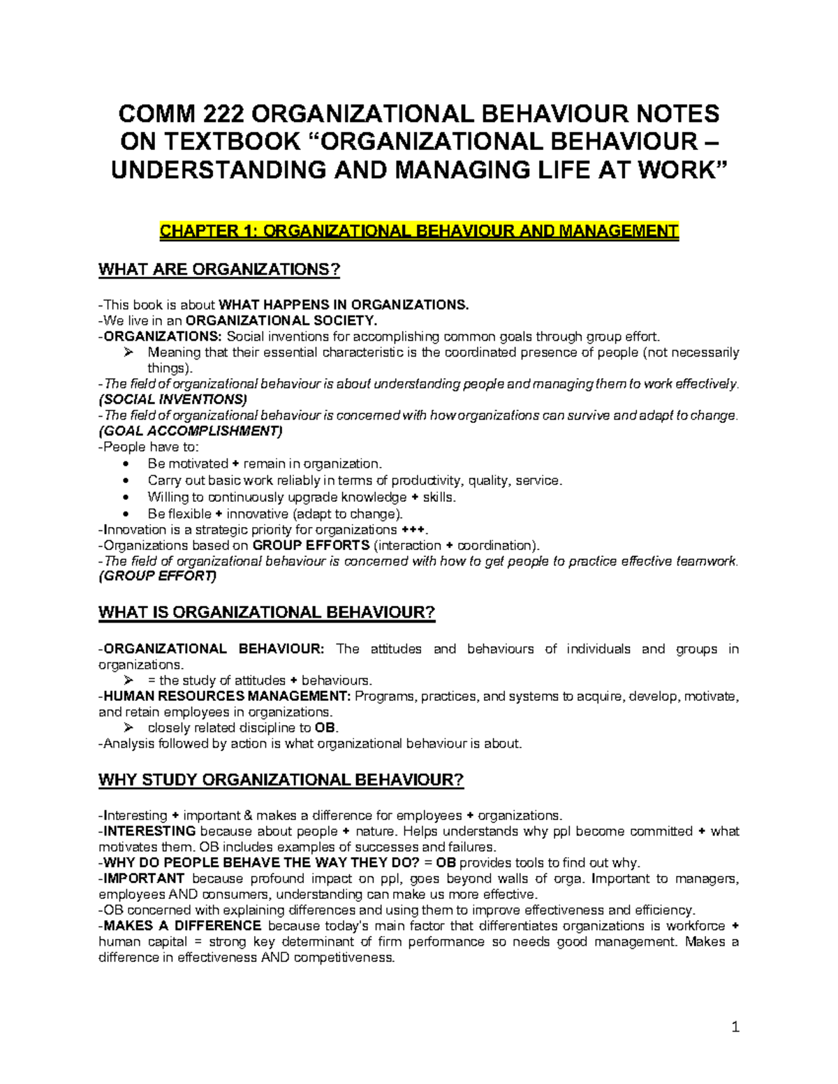 COMM 222 Complete Notes ON Textbook-2 ...