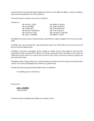 Narrative Report on Matatag Curriculum Training for Teachers at Lala ...