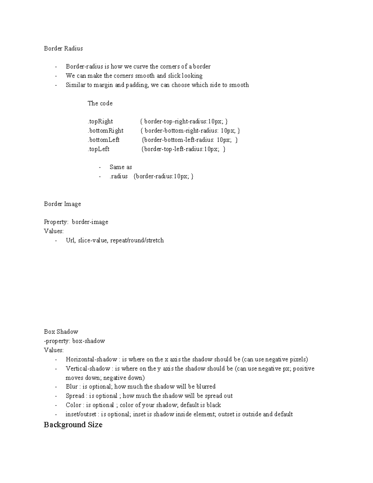 CSS 3 - Lecture notes 1-10 - Border Radius Border-radius is how we ...