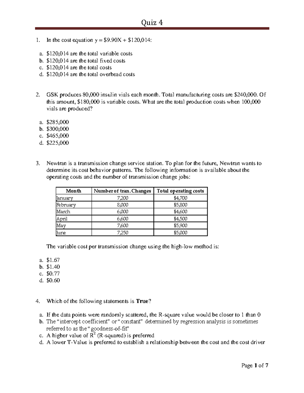 Quiz 1 5 September 2015 Questions And Answers In The Cost Equation Y quiz-1-5-september-2015-questions-and-answers-in-the-cost-equation-y