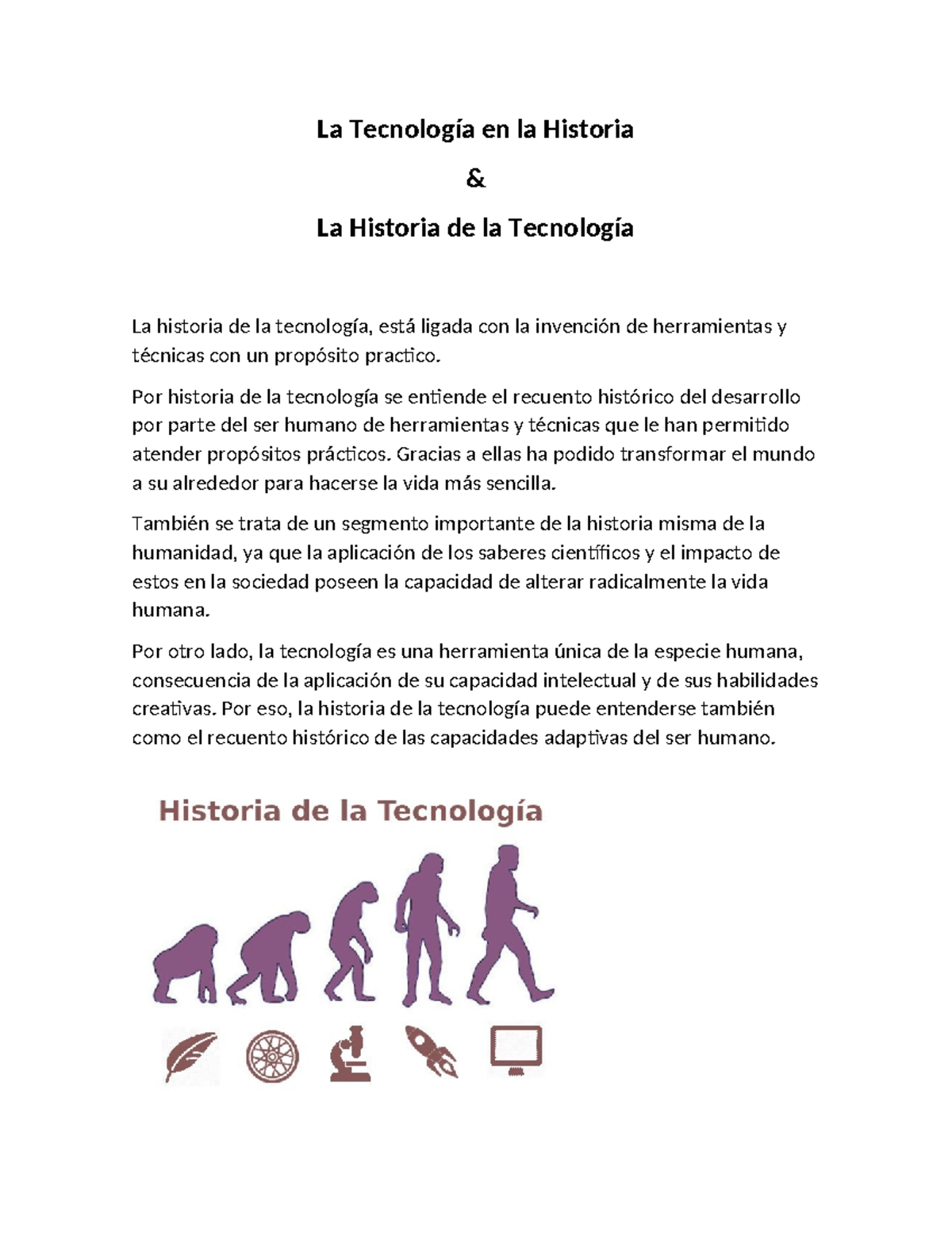 La Tecnología en la Historia - La Tecnología en la Historia & La ...