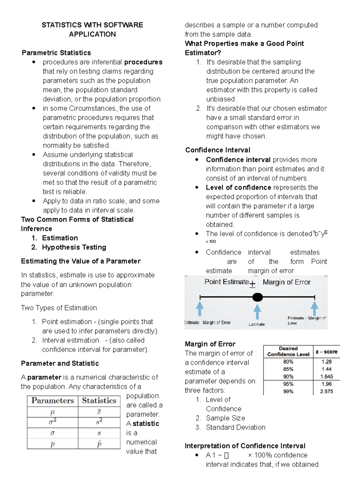Statistics WITH Software Application - STATISTICS WITH SOFTWARE ...