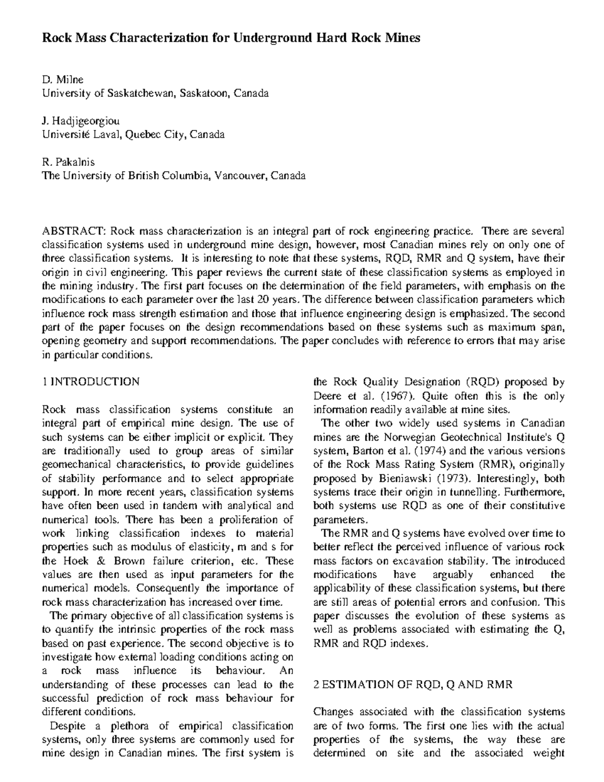 Rock Mass-can-tun98 - Rock Mass Characterization for Underground Hard ...