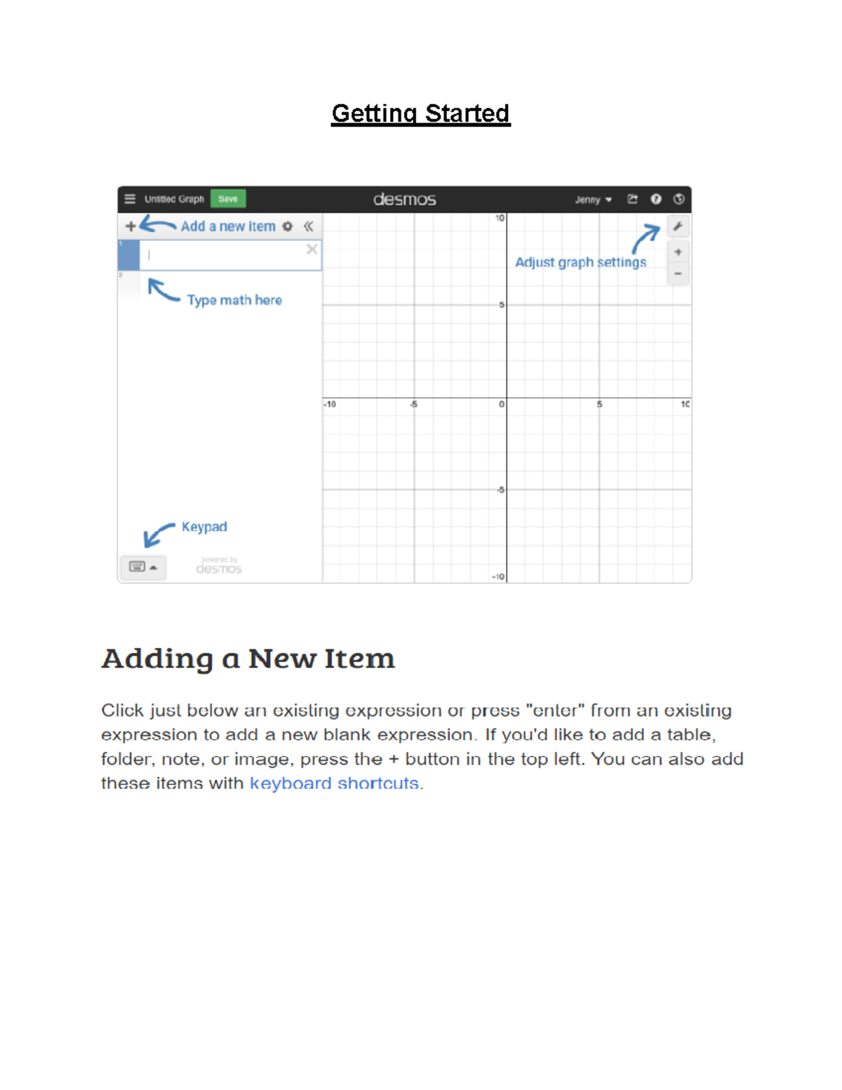Desmos - Getting Started Graph - Studocu