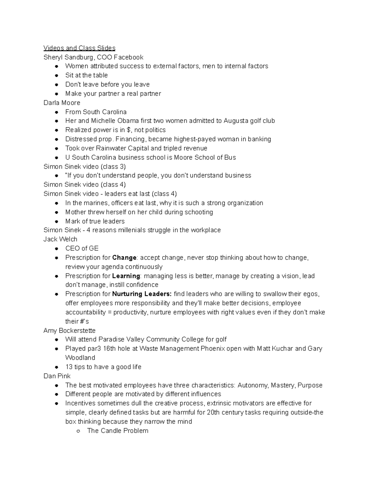 Principles of Management Midterm 1 Study Guide - Videos and Class ...