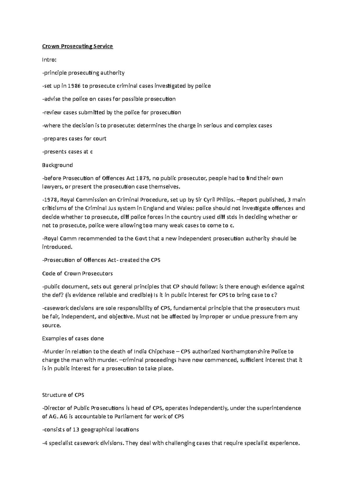 Crown Prosecuting Service - Crown Prosecuting Service Intro: -principle ...