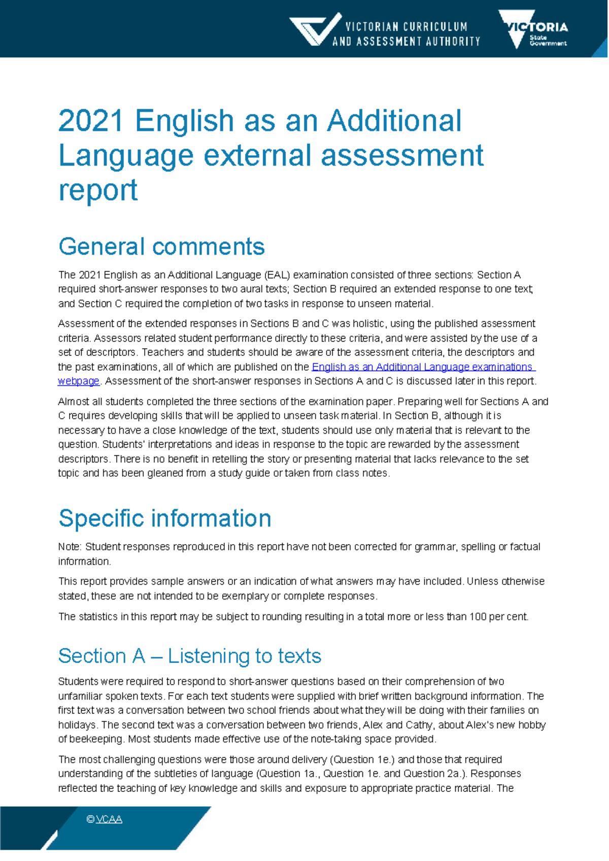 2021EAL-exam-report - info added - 2021 English as an Additional Language external assessment ...