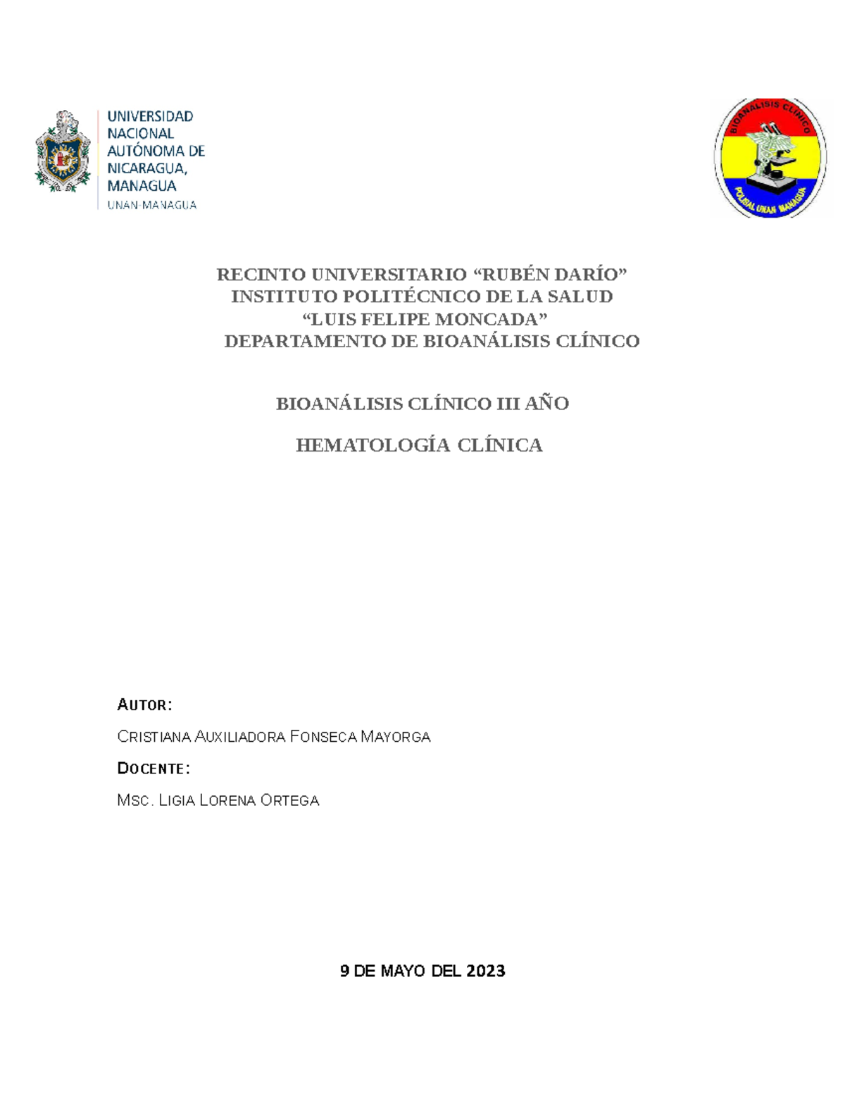 Ejericicio 1 TP-TPT-INR - RECINTO UNIVERSITARIO “RUBÉN DARÍO” INSTITUTO ...