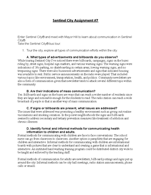 [Solved] 1 Enter Sentinel City visit Casper Park and ABC Day Care 2 ...