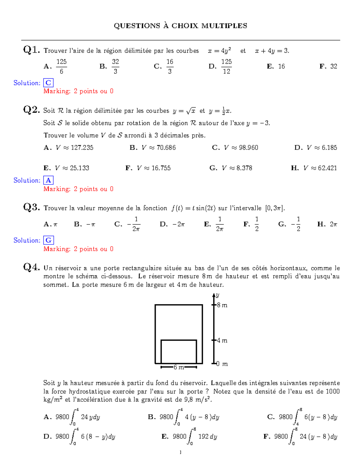 Mat1722 AM Test1 V3 - examen practice - QUESTIONS `A CHOIX MULTIPLES Q1 ...