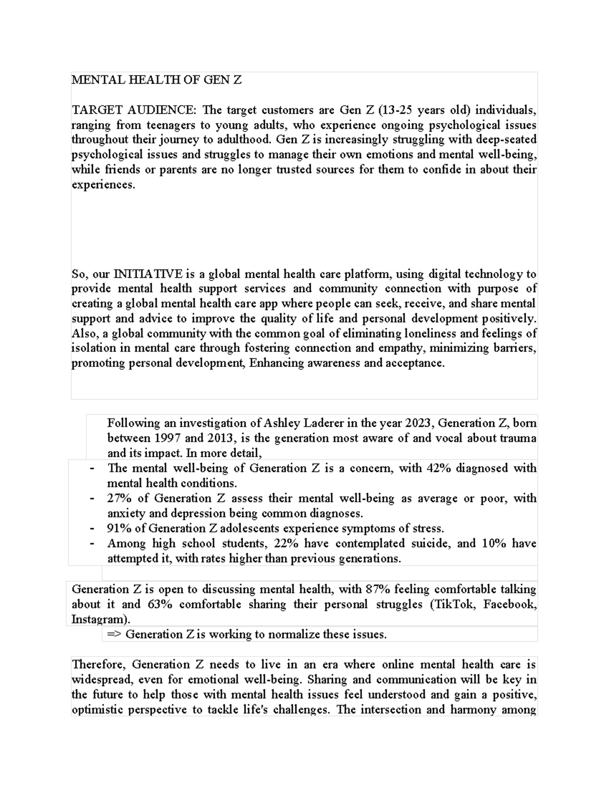 Mental Health OF GEN Z - MENTAL HEALTH OF GEN Z TARGET AUDIENCE: The ...