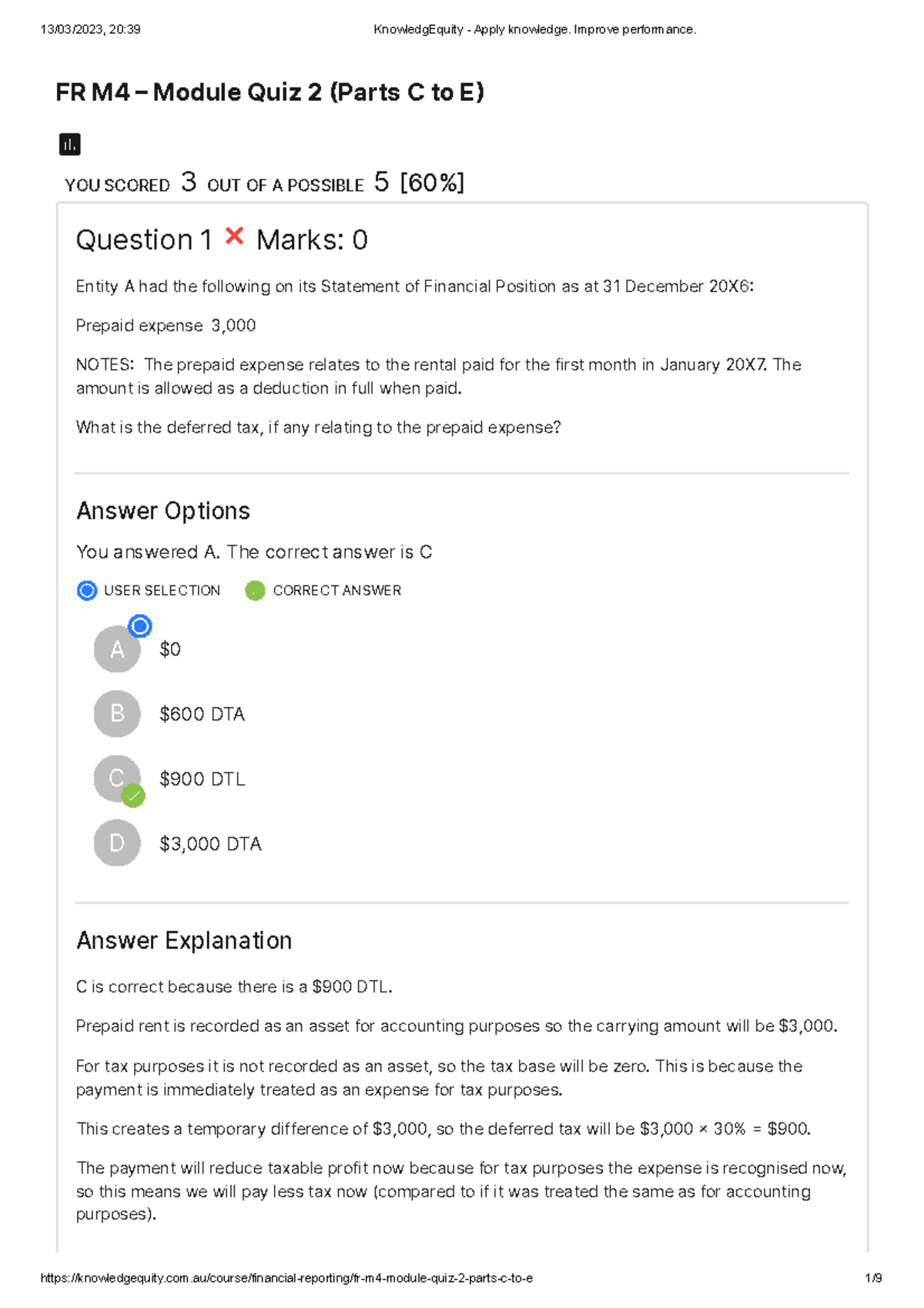 FR4(2) - Apply knowledge. Improve performance - FR M4 Module Quiz 2 ...