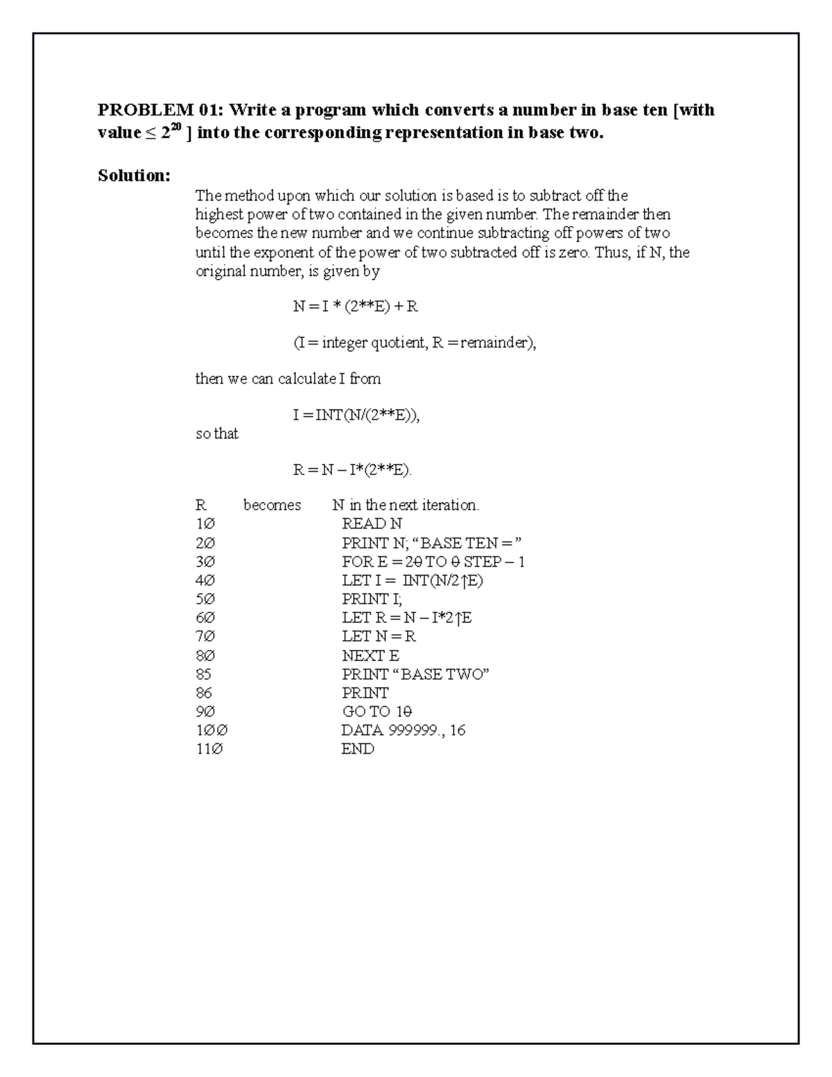 Assignment Of Number Related Programs PROBLEM 01 Write A Program assignment-of-number-related-programs-problem-01-write-a-program