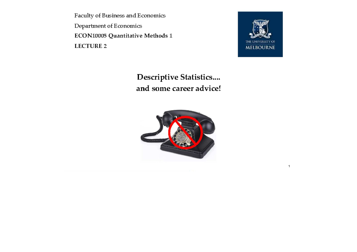 Qm1-lecture-2-lecture-notes-2 compress - Faculty of Business and ... Qm1-lecture-2-lecture-notes-2 compress - Faculty of Business and ...