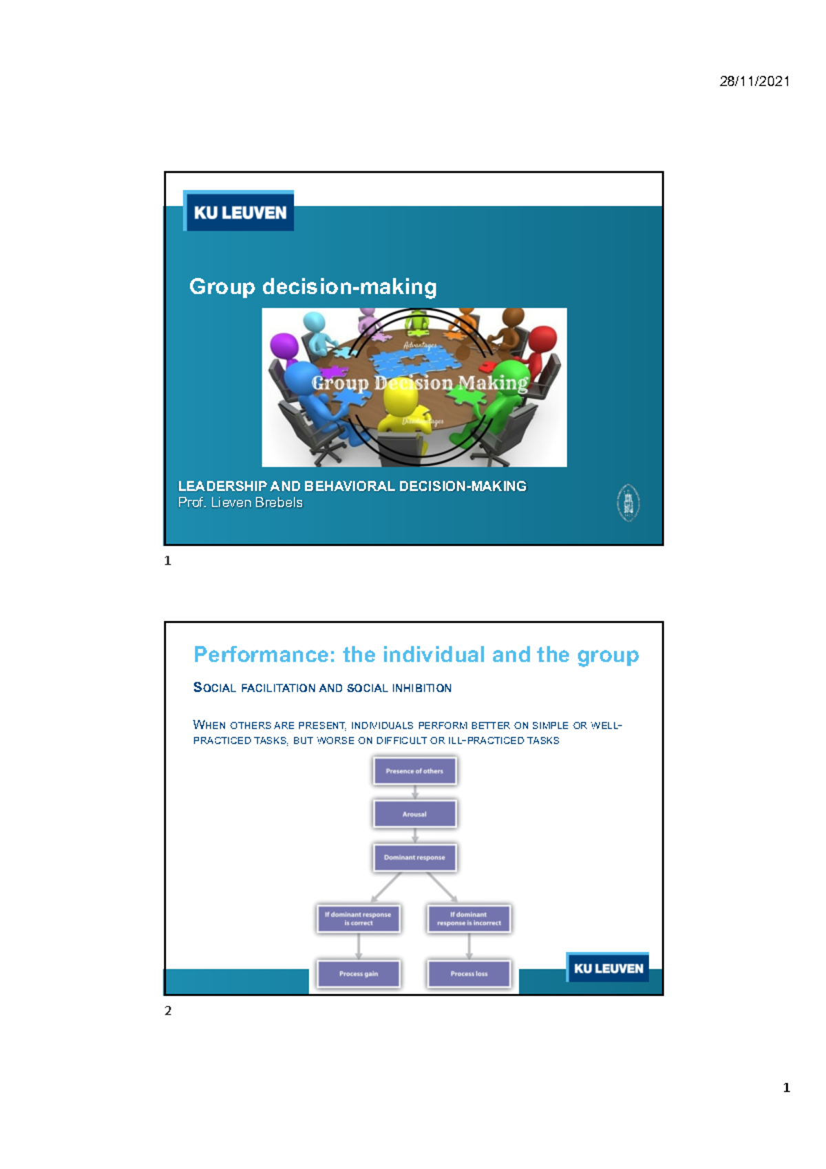 Slides Group decision-making - Group decision-making LEADERSHIP AND ...
