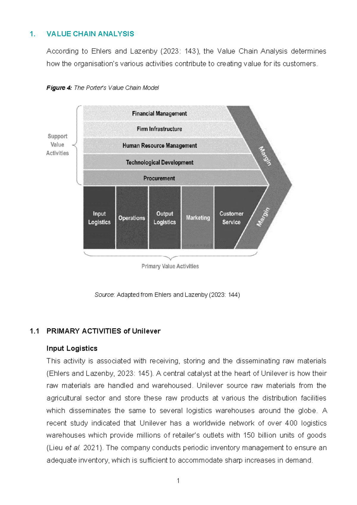 [ASMB 801] Applied Strategic Management - Unilever's Value Chain ...