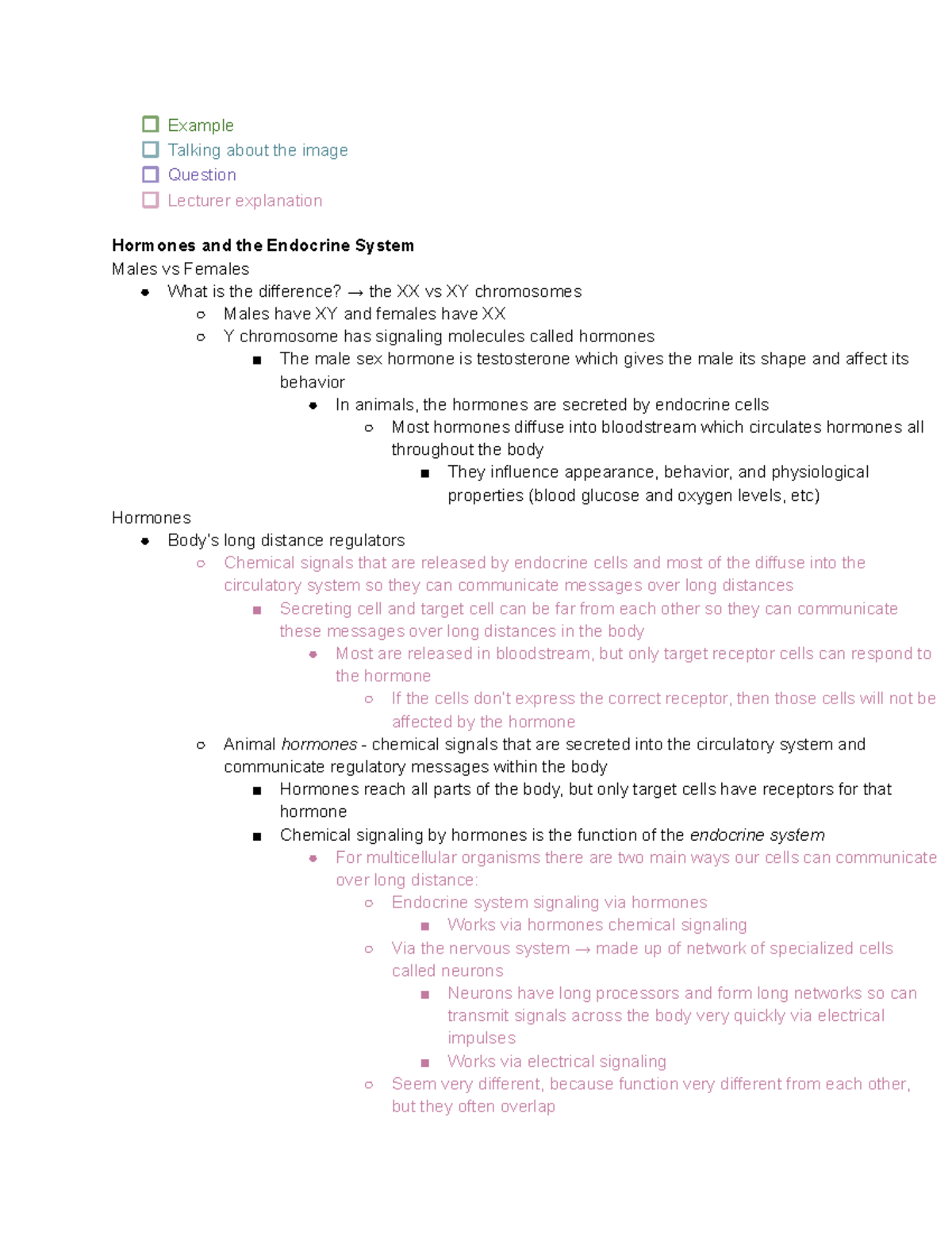 Midterm 1 Study Guide - Hormone + Endocrine System - Example Talking ...