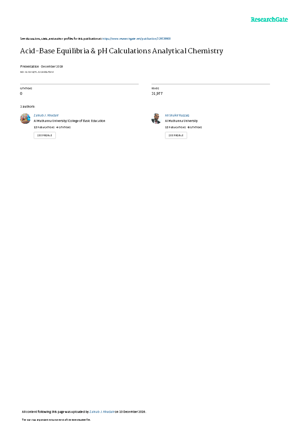 Acid-Base Eq - report - See discussions, stats, and author profiles for ...