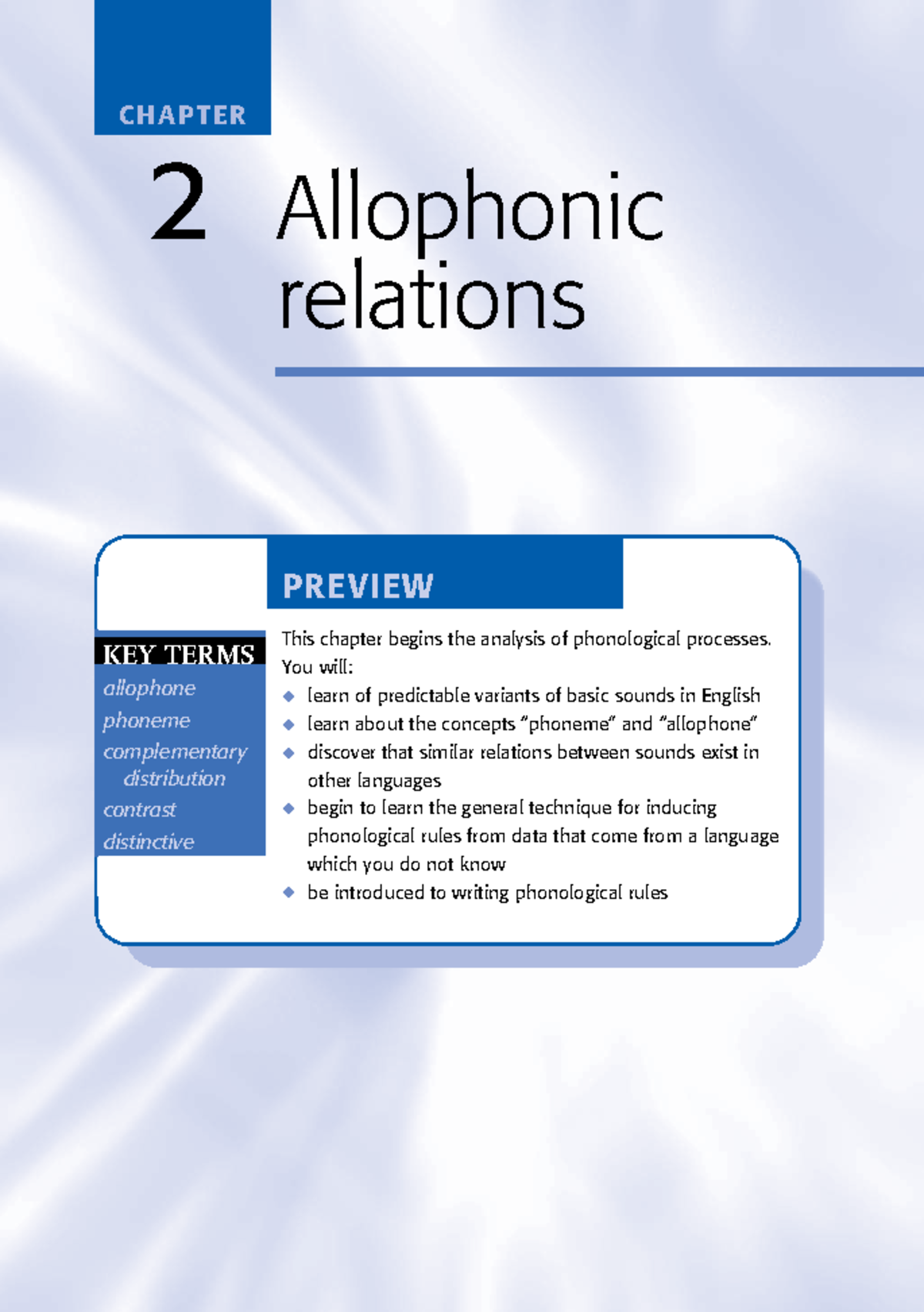 Odden- 2013- Chapter 2- Allophonic relations - CHAPTER 2 Allophonic ...