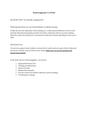 Fastenal Email Assignment - Email Assignment # 1 Fastenal Outbound Sales Scenario – Follow-up ...