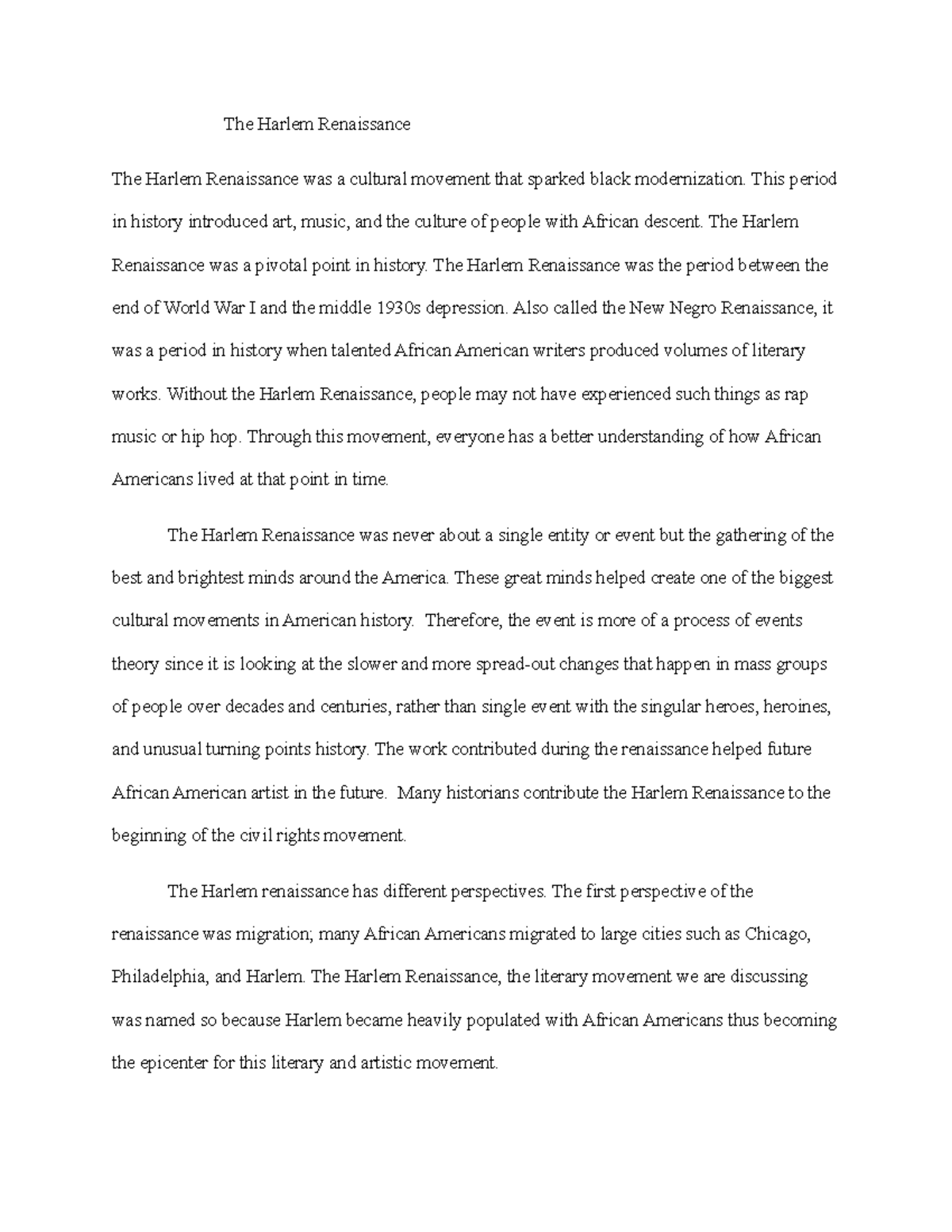 The Harlem Renaissance - This period in history introduced art, music ...