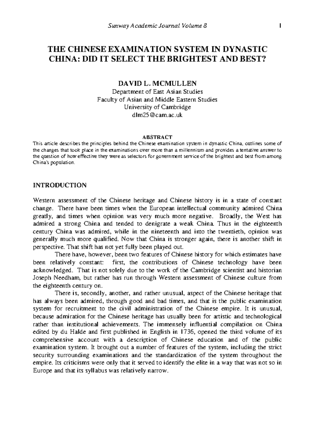 148366621 - cwcwcwcw - Sunway Academic Journal Volume 8 1 THE CHINESE ...