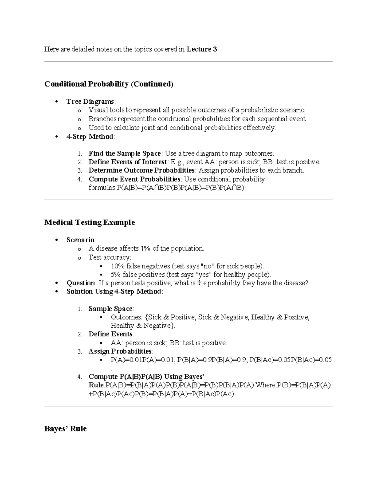 conditional probabilities tree diagrams - Here are detailed notes on ...